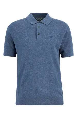 Barbour Muston Cotton & Linen Polo - Denim