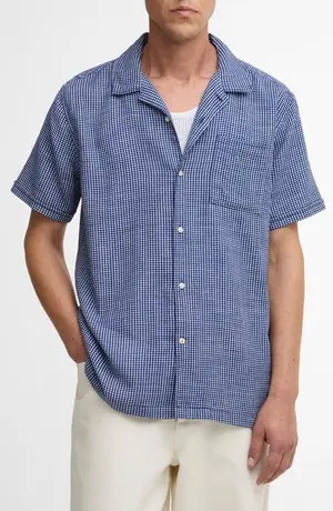 Barbour Rudbek Geo Jacquard Cotton Camp Shirt