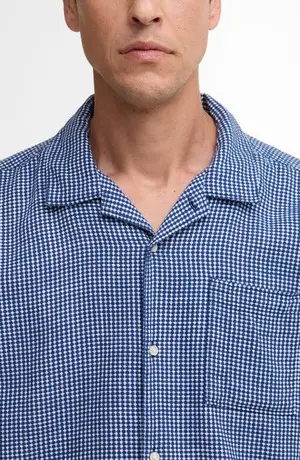 Barbour Rudbek Geo Jacquard Cotton Camp Shirt