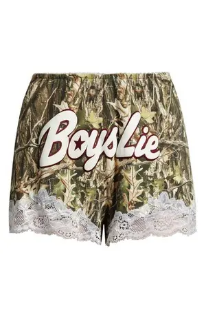 BOYS LIE Camo Lace Trim Shorts