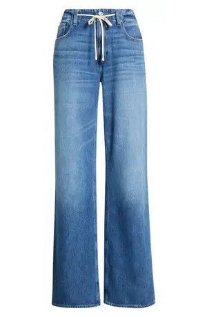 Paige Zoey Tie Waist Wide Leg Jeans - Serenite