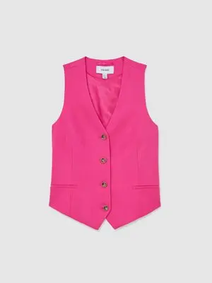 REISS Charli Button-through Tailored Waistcoat