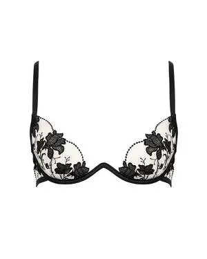 Bluebella Yvette Embroidered Sheer Bra - Black