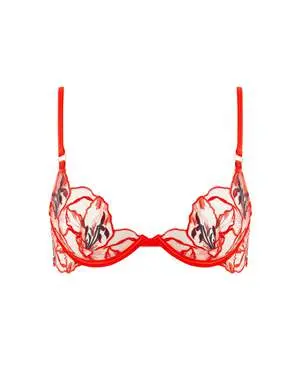 Bluebella Asha Sheer Floral Bra - Red