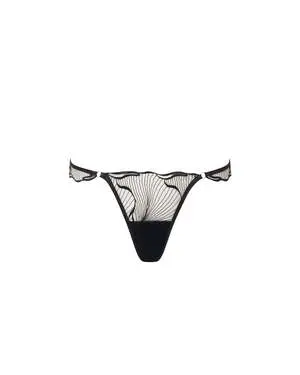 Bluebella Marabel Embroidered Sheer Thong - Black