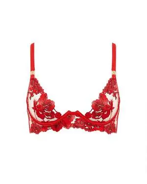 Bluebella Lavanya Embroidered Longline Bra - Red