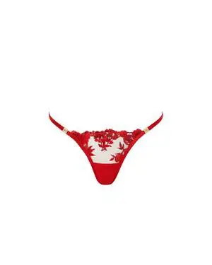 Bluebella Lavanya Floral Embroidered Thong - Red