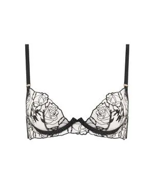 Bluebella Rosalie Embroidered Plunge Bra - Black