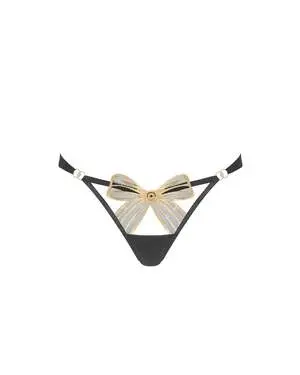 Bluebella Annabel Open-back Panties /gold - Black