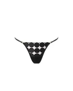 Bluebella Lia Polka Dot Thong - Black