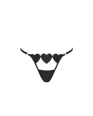 Bluebella Gia Open Heart Thong - Black