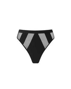 Bluebella Orla High Waisted Mesh Thong - Black