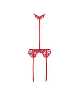 Bluebella Samara Suspender Harness With Detachable Collar - Red