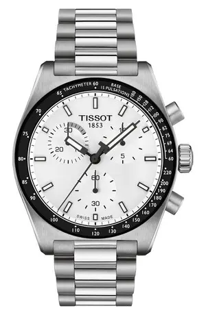 TISSOT PRS 516 Chronograph Bracelet Watch White