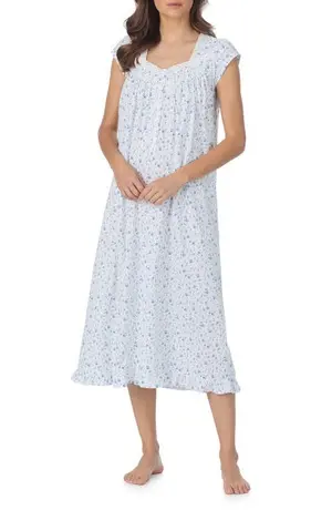 Eileen West Cap Sleeve Cotton Nightgown - Rosbud