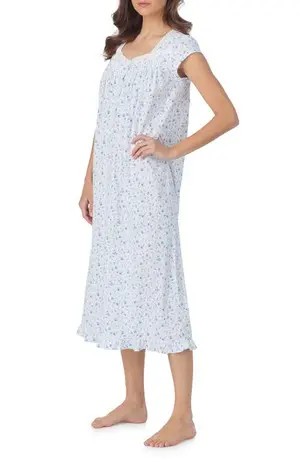 Eileen West Cap Sleeve Cotton Nightgown - Rosbud