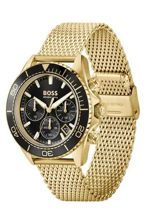 BOSS Sealiner Chronograph Mesh Strap Watch