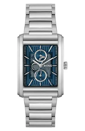 BOSS Multifunction Tank Bracelet Watch - Blue
