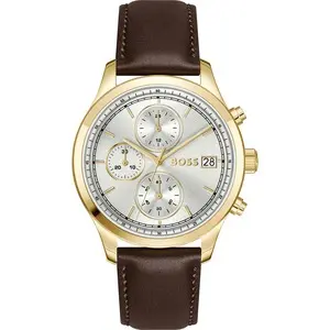 BOSS Stratus Chronograph Strap Watch - Silver