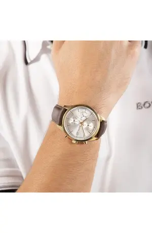 BOSS Stratus Chronograph Strap Watch - Silver