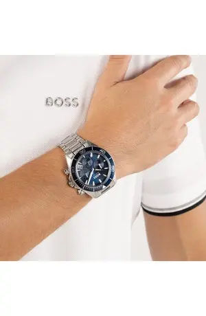 BOSS Sealiner Chronograph Bracelet Watch - Blue