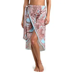 L'AGENCE Paisley Cover-up Pareo - Blue Multi