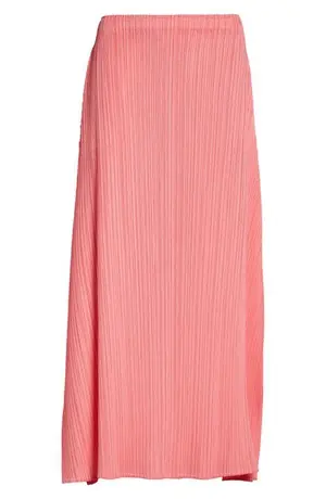 Issey Miyake Pleated Midi Skirt - Pink