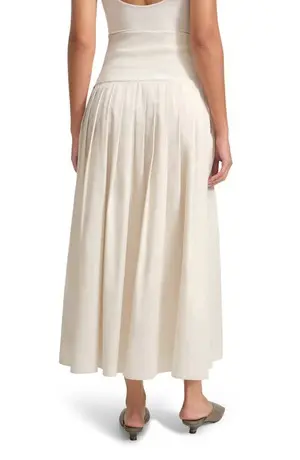 MARCELLA Kenmare Pleated Maxi Skirt - Cream