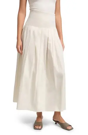 MARCELLA Kenmare Pleated Maxi Skirt - Cream