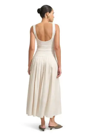 MARCELLA Kenmare Pleated Maxi Skirt - Cream