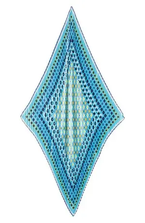 Echo Clover Pleated Diamond Scarf - Chambray