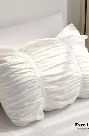 EVER LASTING Ruffle Ribbon Ties Duvet Cover