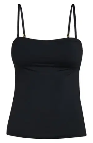 La Blanca Island Goddess Bandeau Tankini - Black