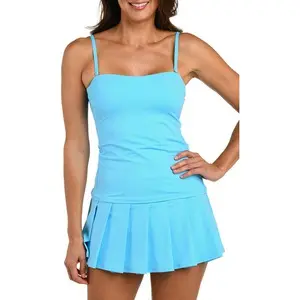 La Blanca Island Goddess Bandeau Tankini - Sky