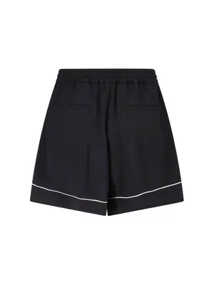 Sportmax Viscose Satin Shorts - Black