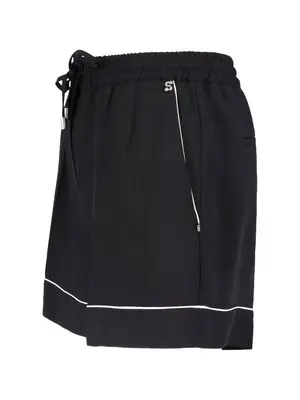 Sportmax Viscose Satin Shorts - Black
