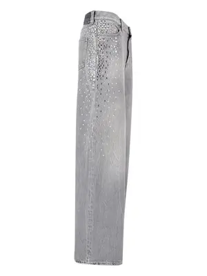GOLDEN GOOSE Wide Leg Jeans With Studs