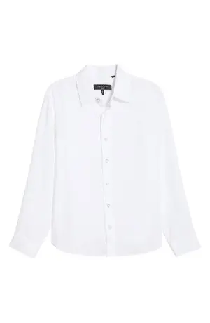 Rag & Bone Finch Linen Button-up Shirt - White