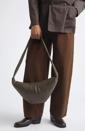 LEMAIRE Medium Croissant Leather Shoulder Bag