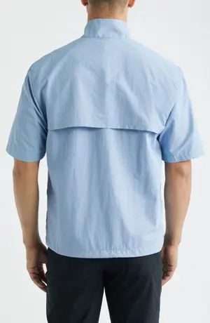 Zella Golf Pro Short Sleeve Quarter Zip Top - Blue Dewdrop