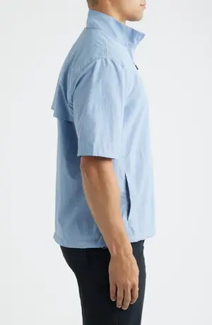 Zella Golf Pro Short Sleeve Quarter Zip Top - Blue Dewdrop