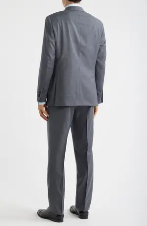 HERITAGE GOLD Grey Mélange Wool Suit - Mid Grey