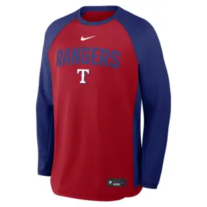 Nike Texas Rangers Dri-fit Pullover Crew - Red