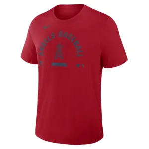 Nike Los Angeles Angels Authentic Collection Early Work Dri-fit Mlb T-shirt - Red