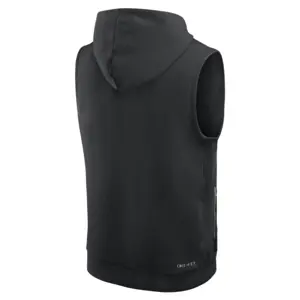 Nike Chicago White Sox Authentic Collection Standard Issue Dri-fit Mlb Sleeveless Pullover Hoodie - Black
