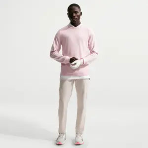 Nike Tailored Performance Crew-neck Golf Top - Pink