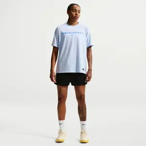 Nike Dri-fit Short-sleeve Warm-up Basketball Top - Blue