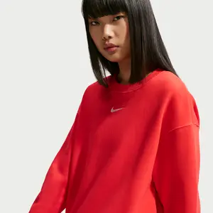 Nike Sportswear Phoenix Fleece Oversized Crew-neck Sweatshirt - Red