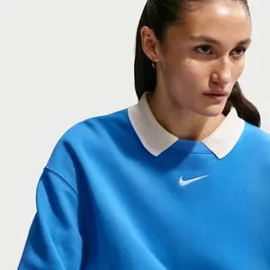 Nike Sportswear Phoenix Fleece Oversized Crew-neck Sweatshirt - Blue