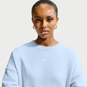 Nike Sportswear Phoenix Fleece Over-oversized Crew-neck Sweatshirt - Blue